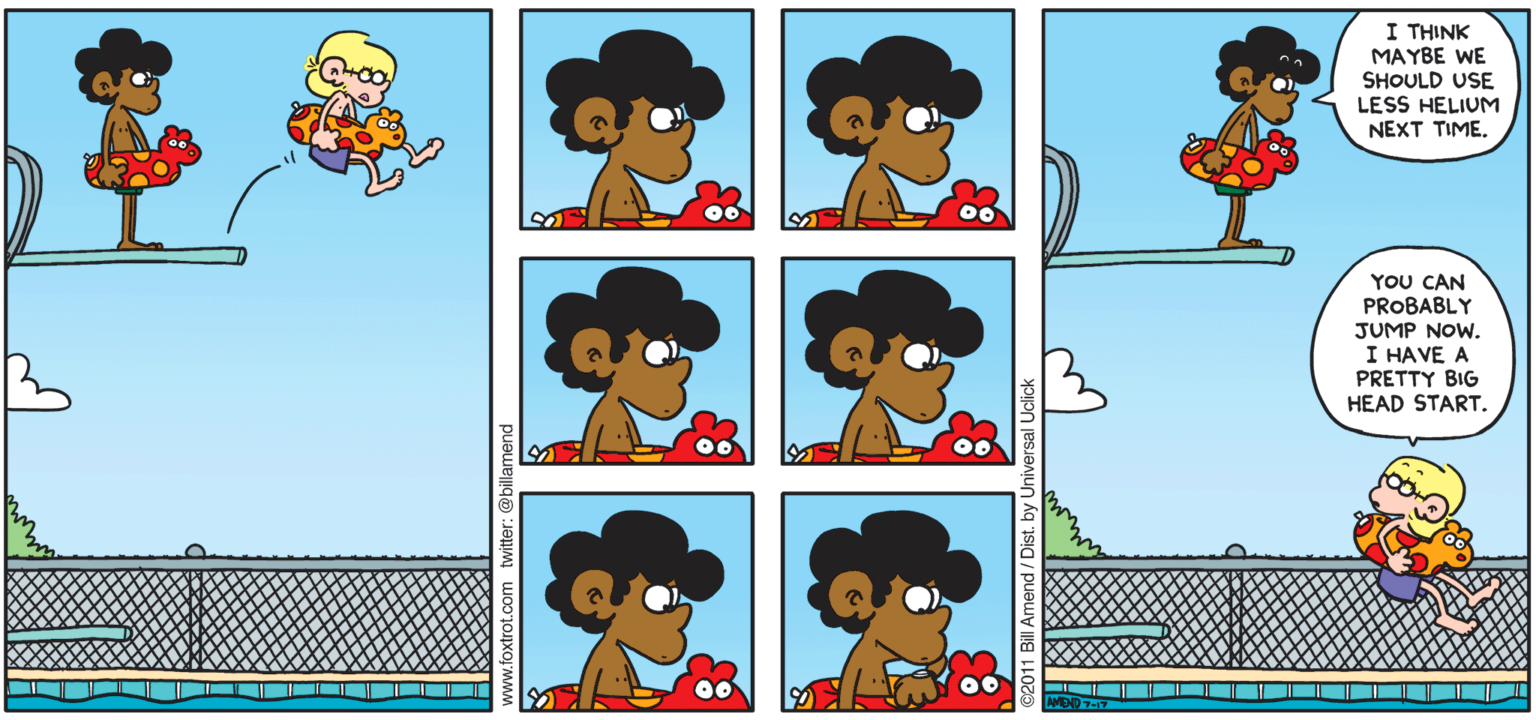 "Flotation Devices" | Summer - Pool | FoxTrot Comics by Bill Amend