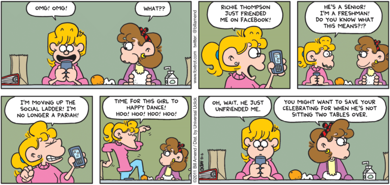 "Close Friends" | Facebook | FoxTrot Comics by Bill Amend