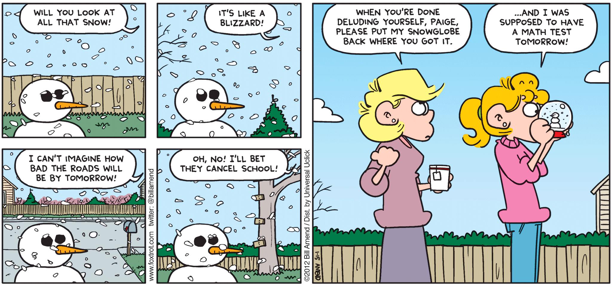  Global Weather Climate Change Winter FoxTrot Comics By Bill Amend