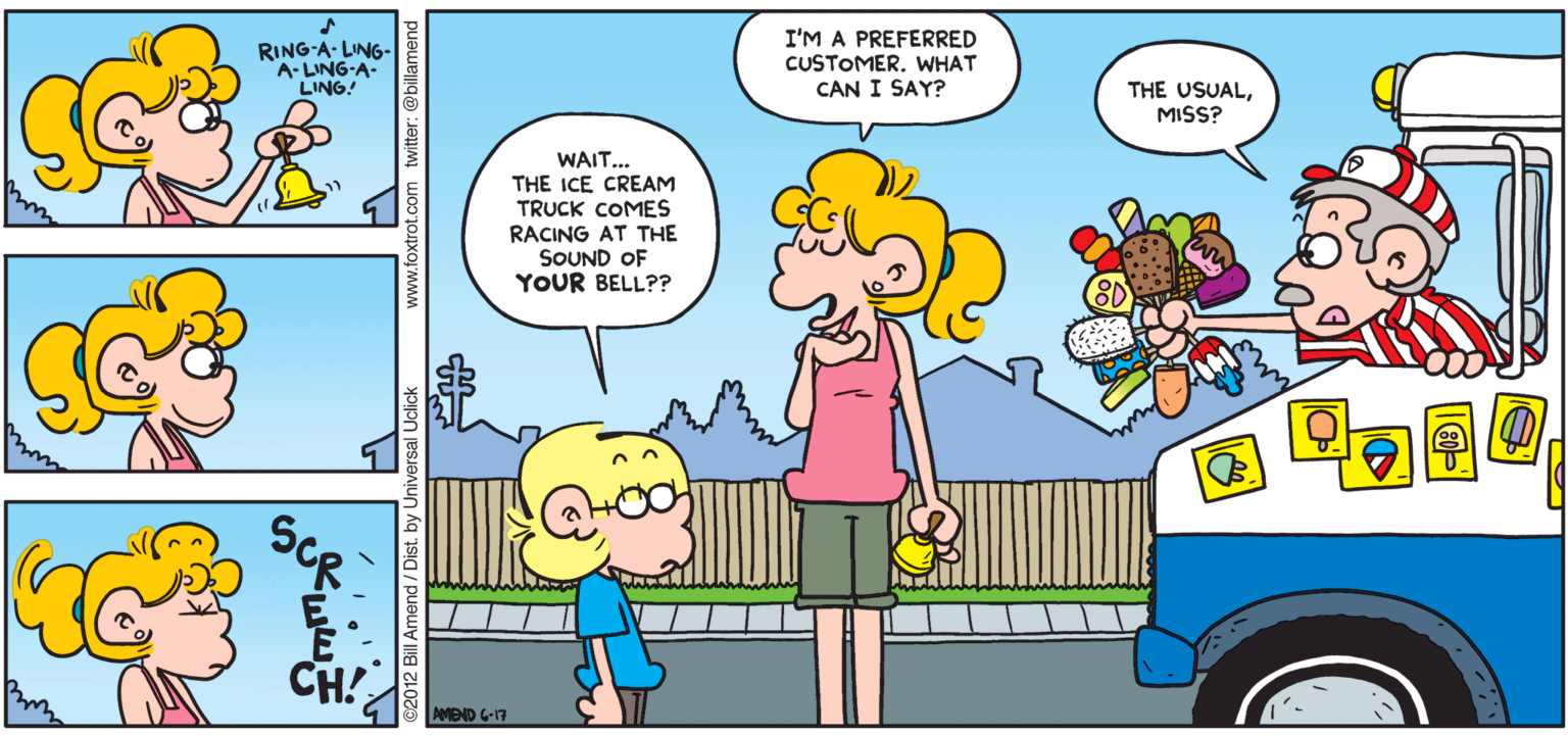 "Preferred Customer" | Ice Cream - Summer | FoxTrot Comics by Bill Amend