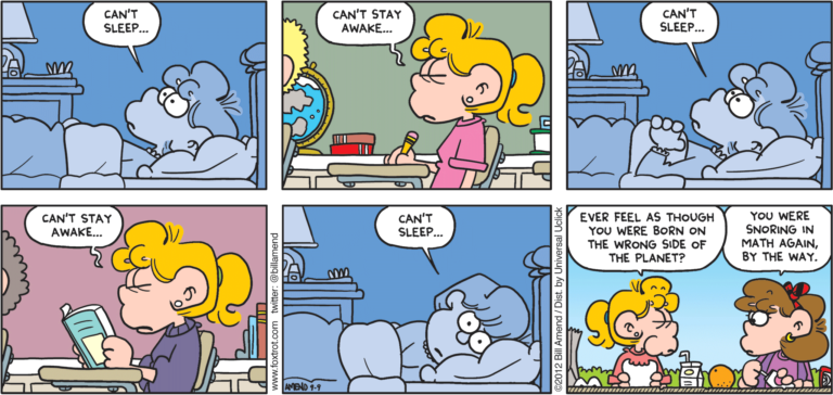"Time Zonked" | Sleep | FoxTrot Comics by Bill Amend