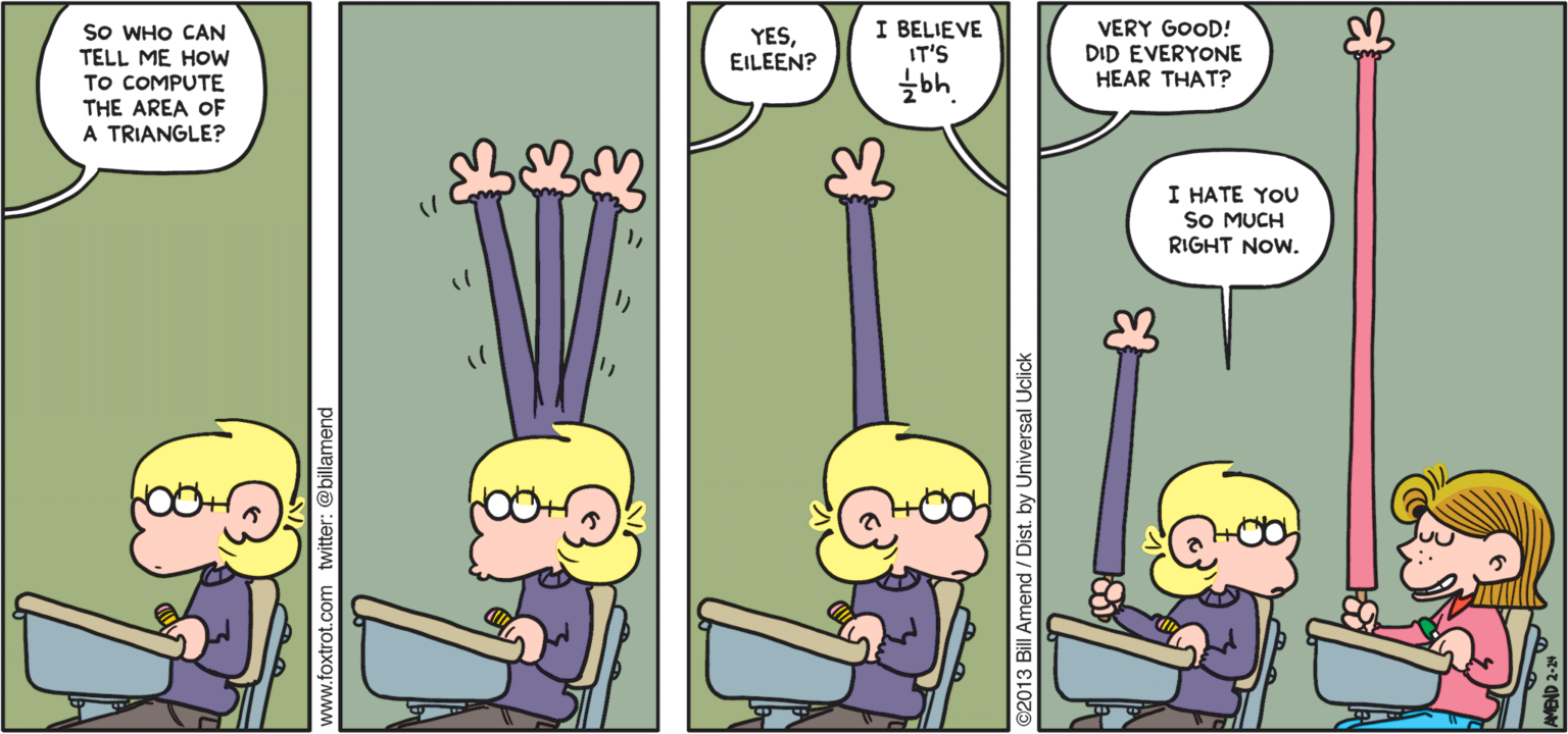 "Higher Achiever" | School - Math | FoxTrot Comics by Bill Amend