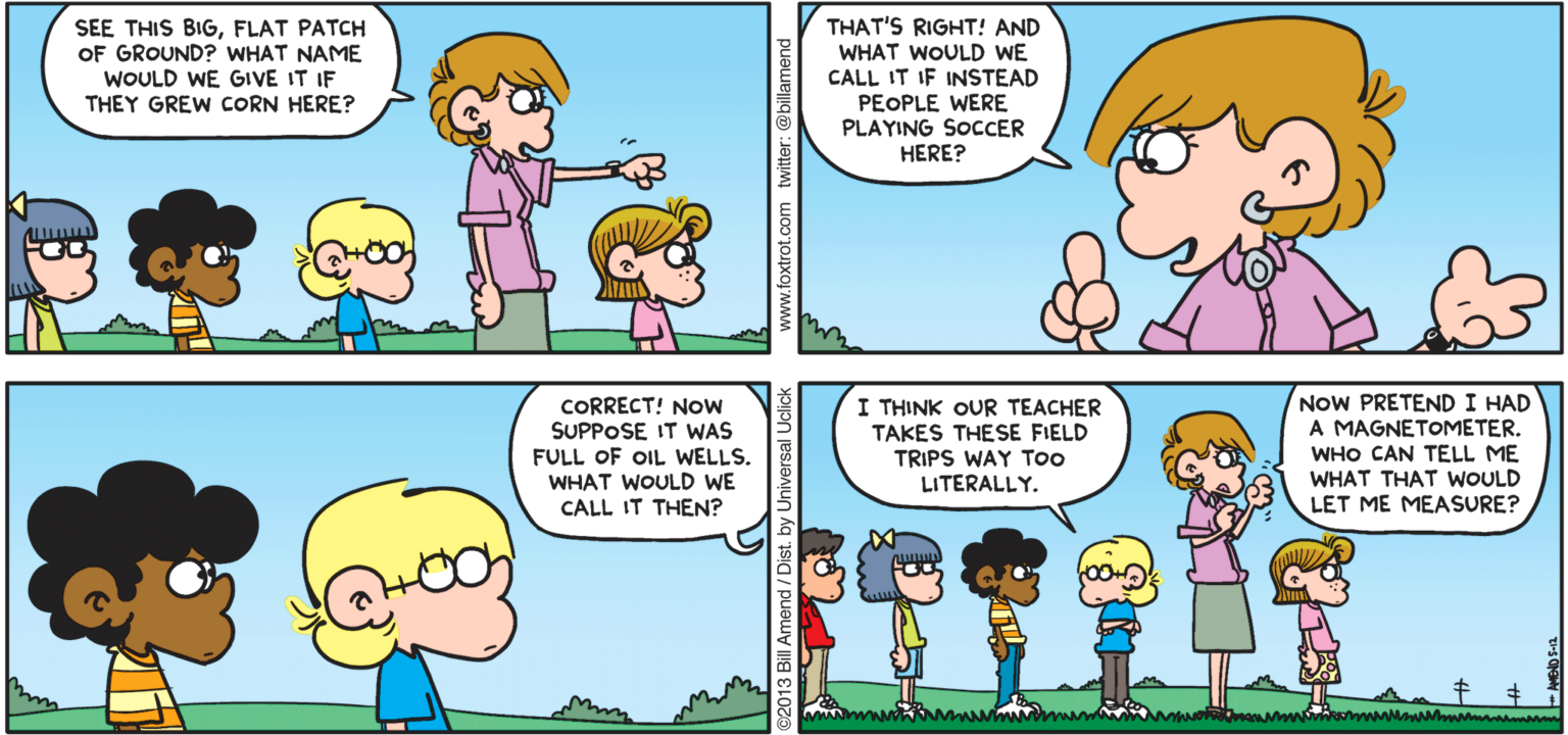 "Field Trips" | Magnetic Field | FoxTrot Comics by Bill Amend