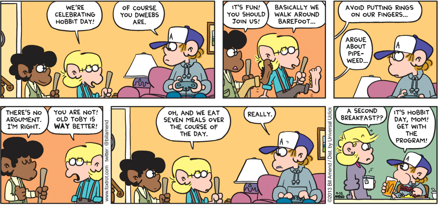 "Hobbit Day" | Tolkien | FoxTrot Comics by Bill Amend