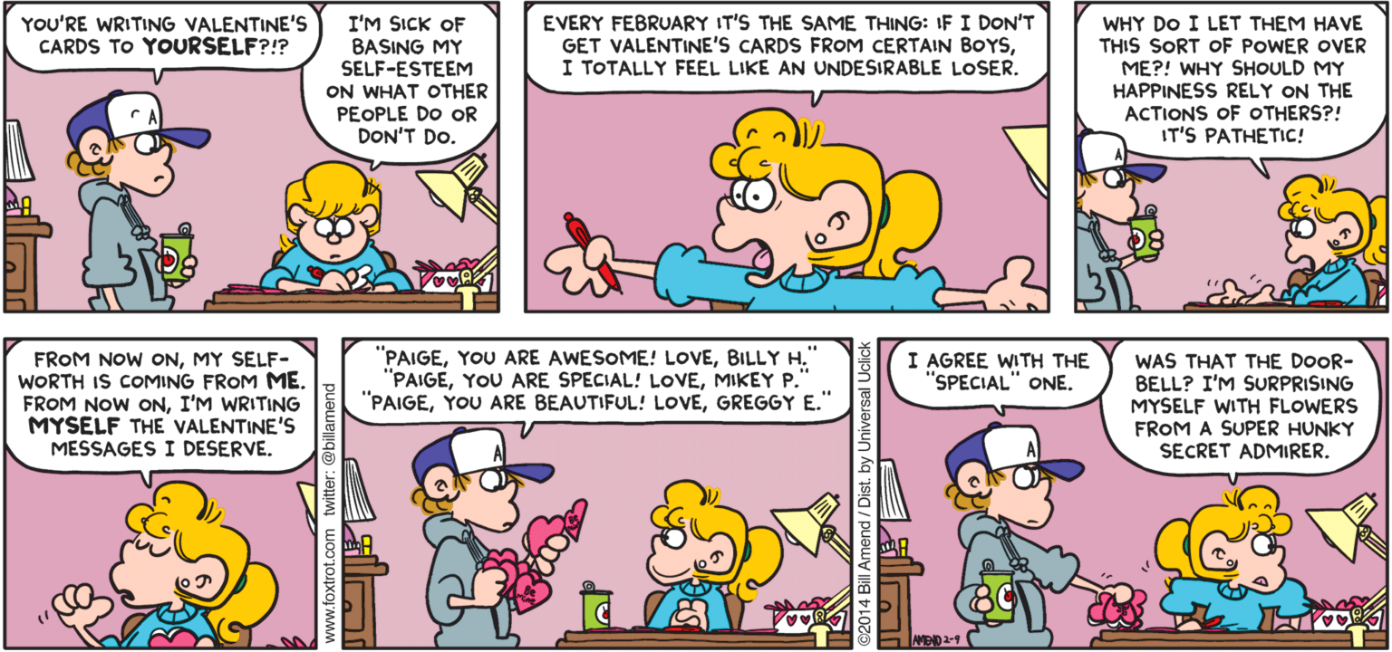 "Special Valentines" | Valentine's Day | FoxTrot Comics by Bill Amend