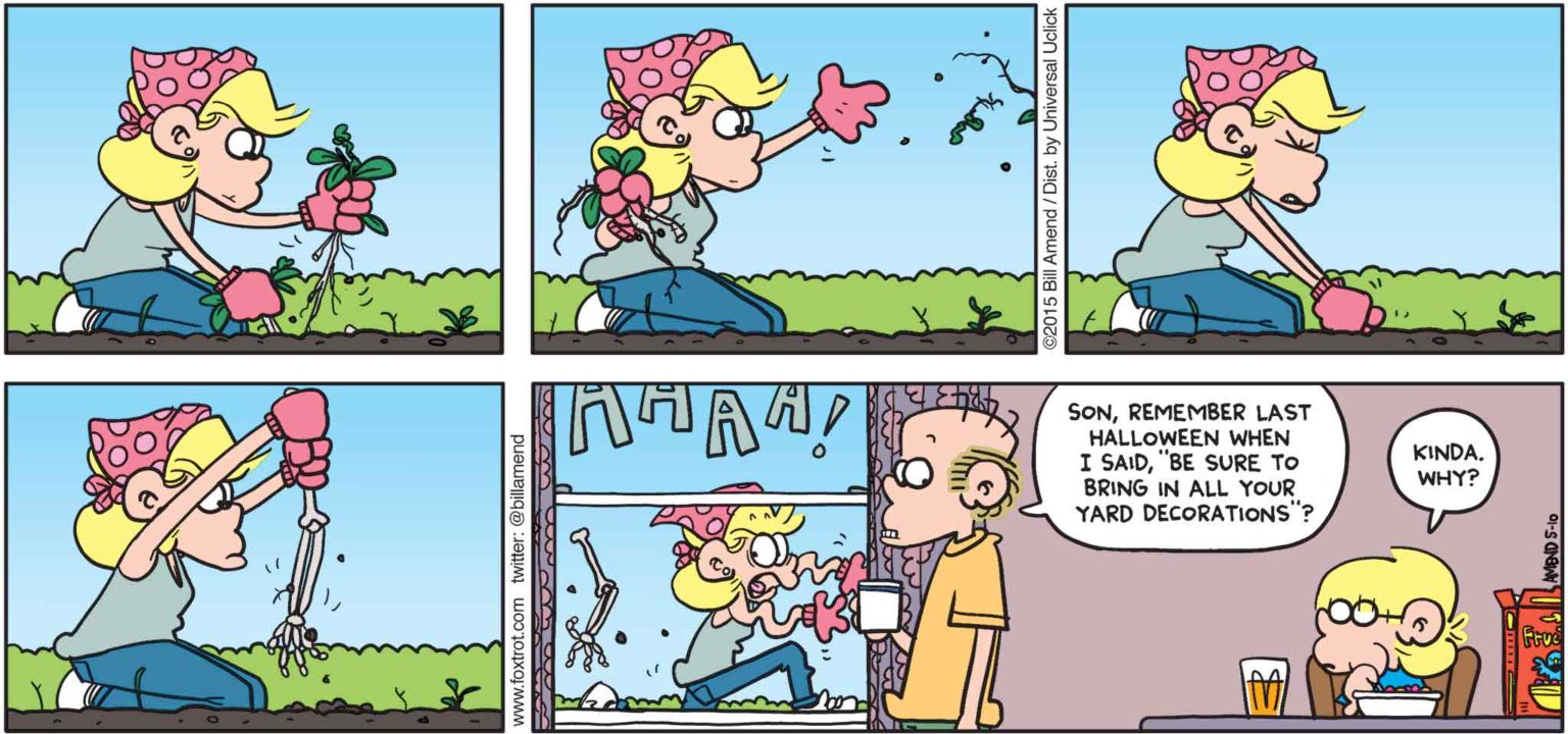 "Out of Season" | Spring Yardwork | FoxTrot Comics by Bill Amend