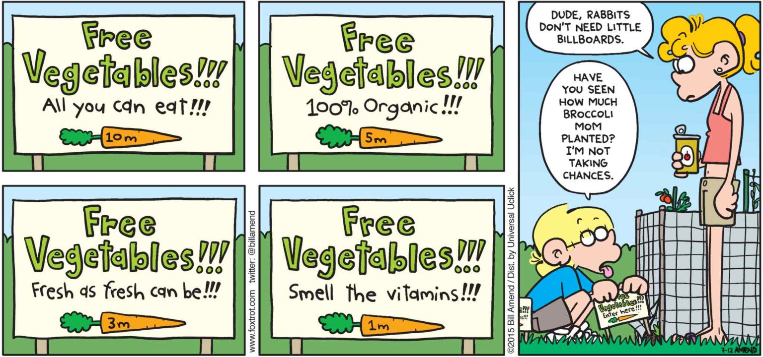 "Come On In, Guys!" | Gardening - Spring | FoxTrot Comics by Bill Amend