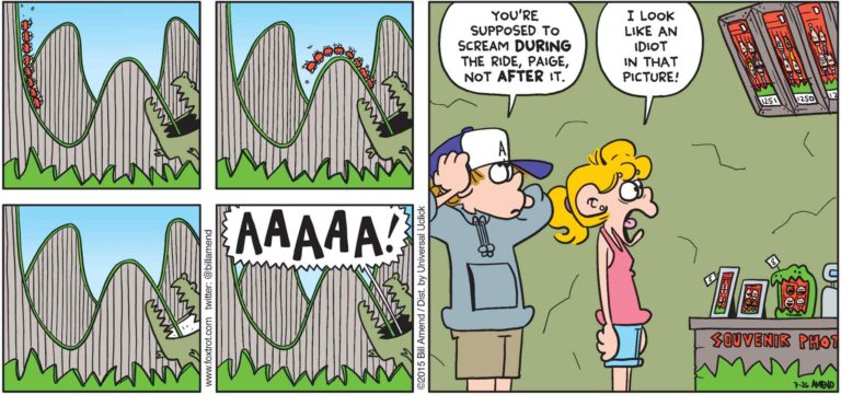 "Say 'AAAAA'" | Amusement Parks | FoxTrot Comics by Bill Amend