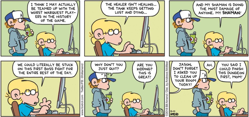 "Dungeon Crawler" | Gaming | FoxTrot Comics by Bill Amend