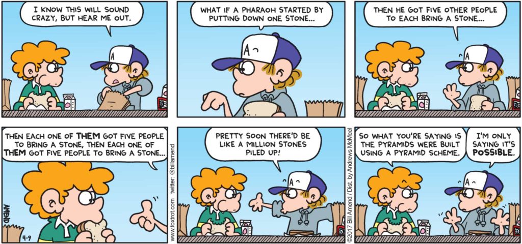 "Pyramidal" | Peter & Steve | FoxTrot Comics by Bill Amend