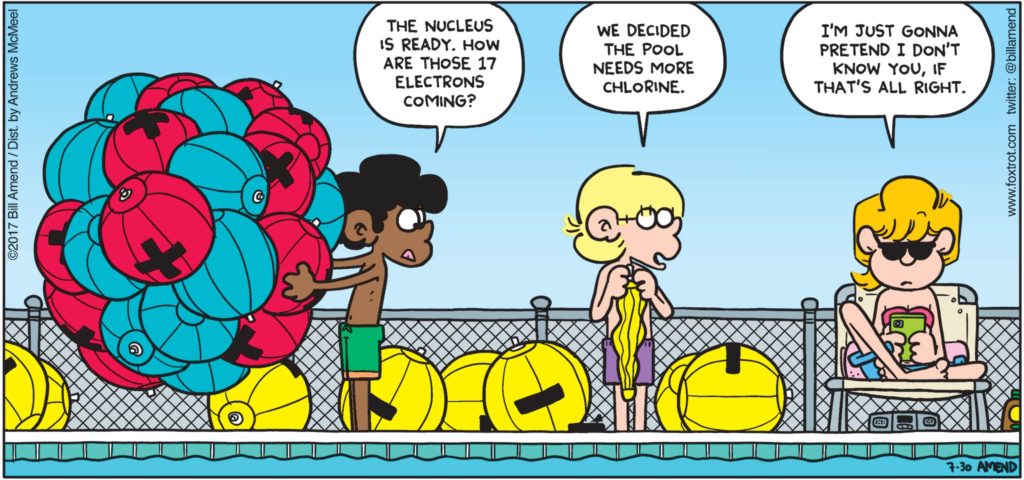"Pool Chemistry" | Science - Summer | FoxTrot Comics by Bill Amend