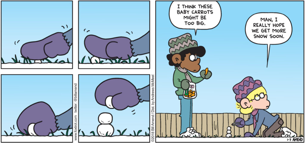"Snowmin" | Snow | FoxTrot Comics by Bill Amend