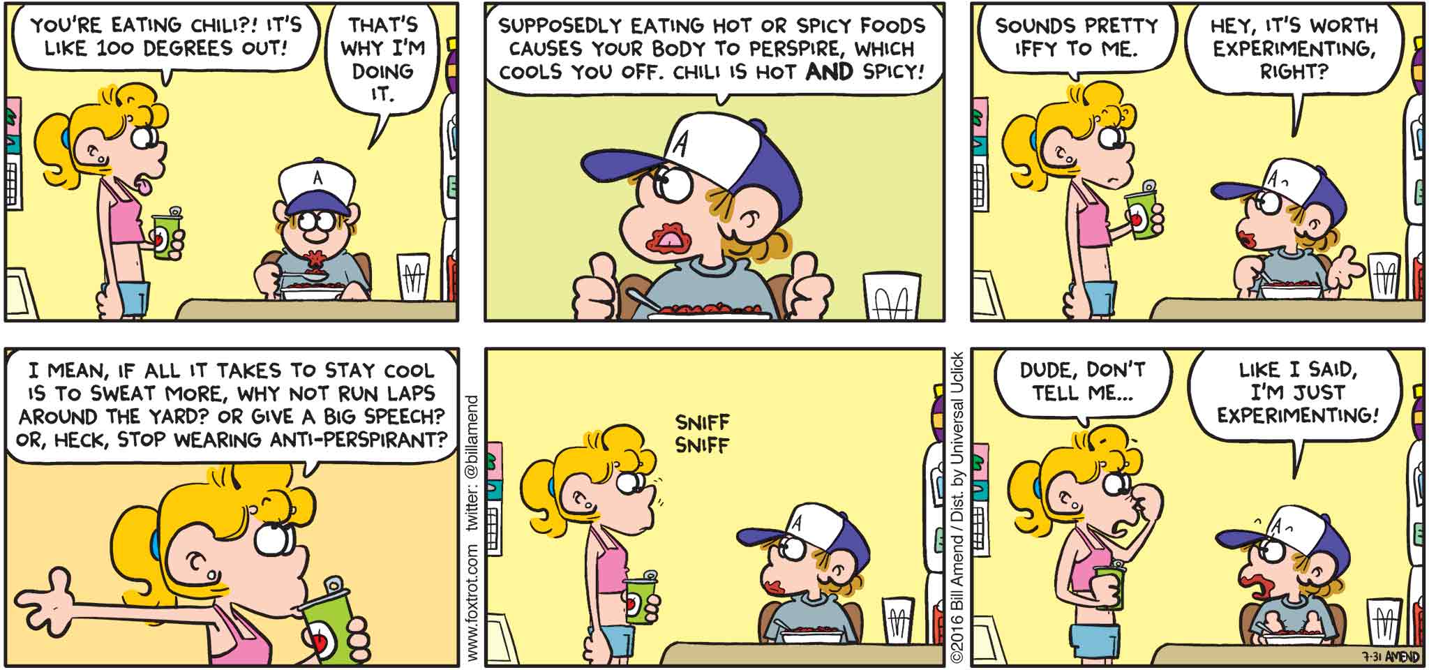 "Experi-mental" | Summer - Chili | FoxTrot Comics by Bill Amend
