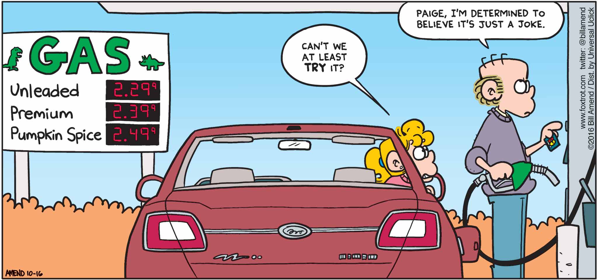 "Spice Spice Baby" | Pumpkin Spice | FoxTrot Comics by Bill Amend