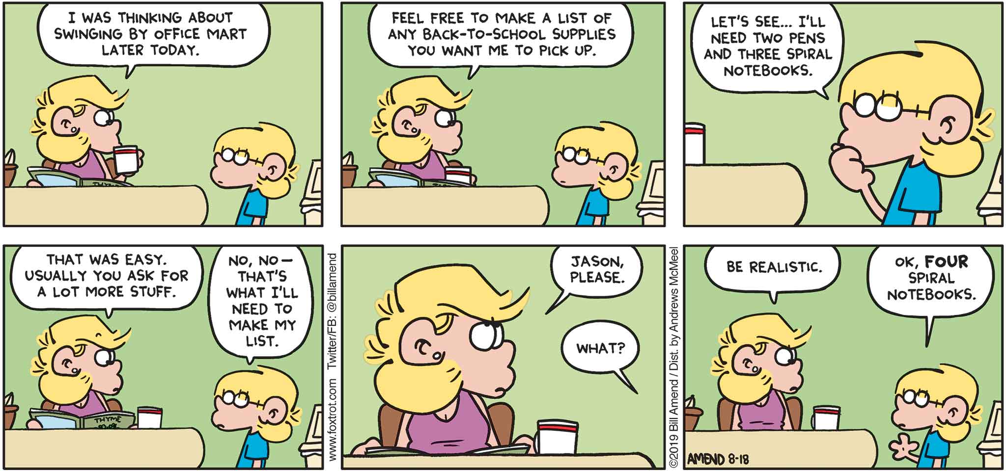 Pack To School Back To School FoxTrot Comics By Bill Amend
