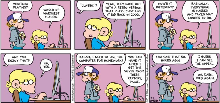 Classic Jason Warcraft Foxtrot Comics By Bill Amend