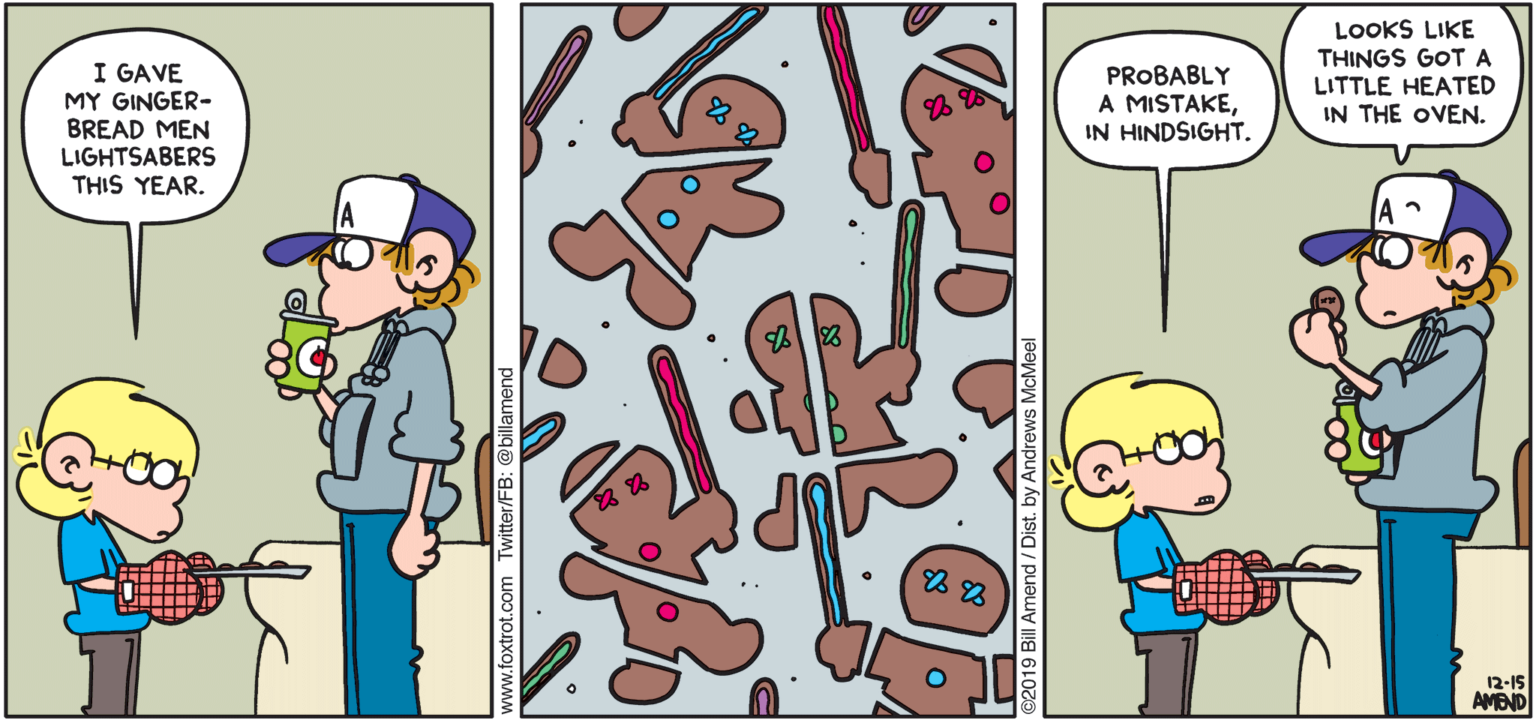 "Gingerbread Jedi" | Christmas Cookies | FoxTrot Comics by Bill Amend