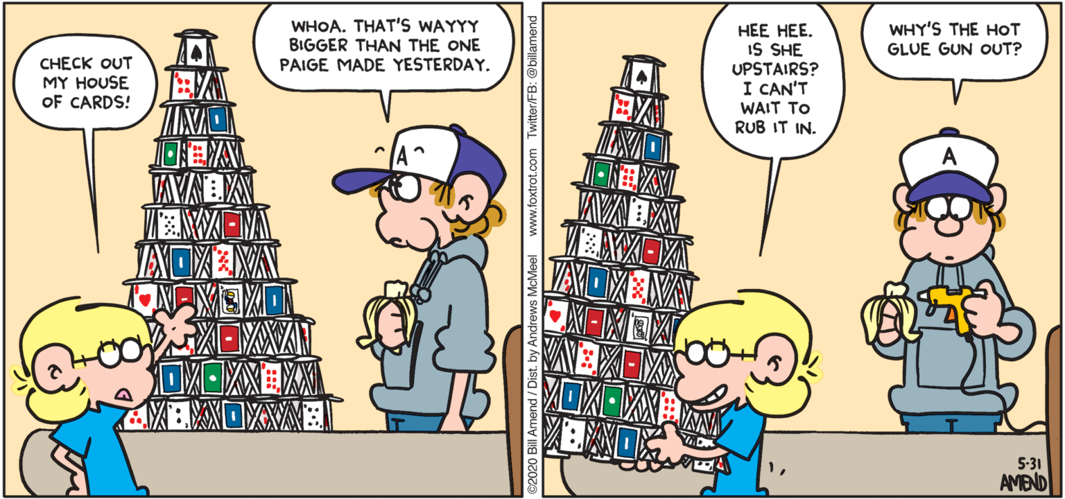 "House of Cards" | Cards | FoxTrot Comics by Bill Amend