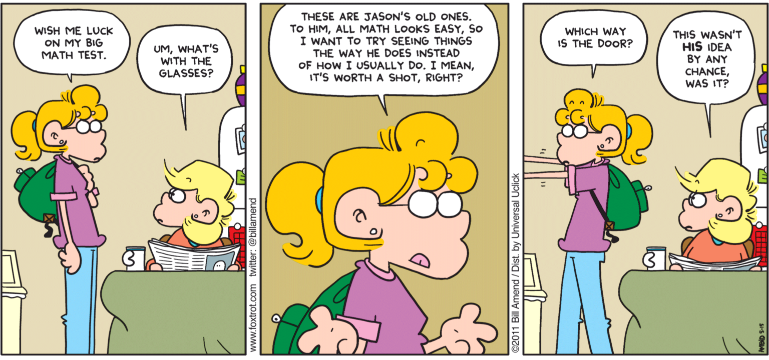 "Math Specs" | School | FoxTrot Comics by Bill Amend