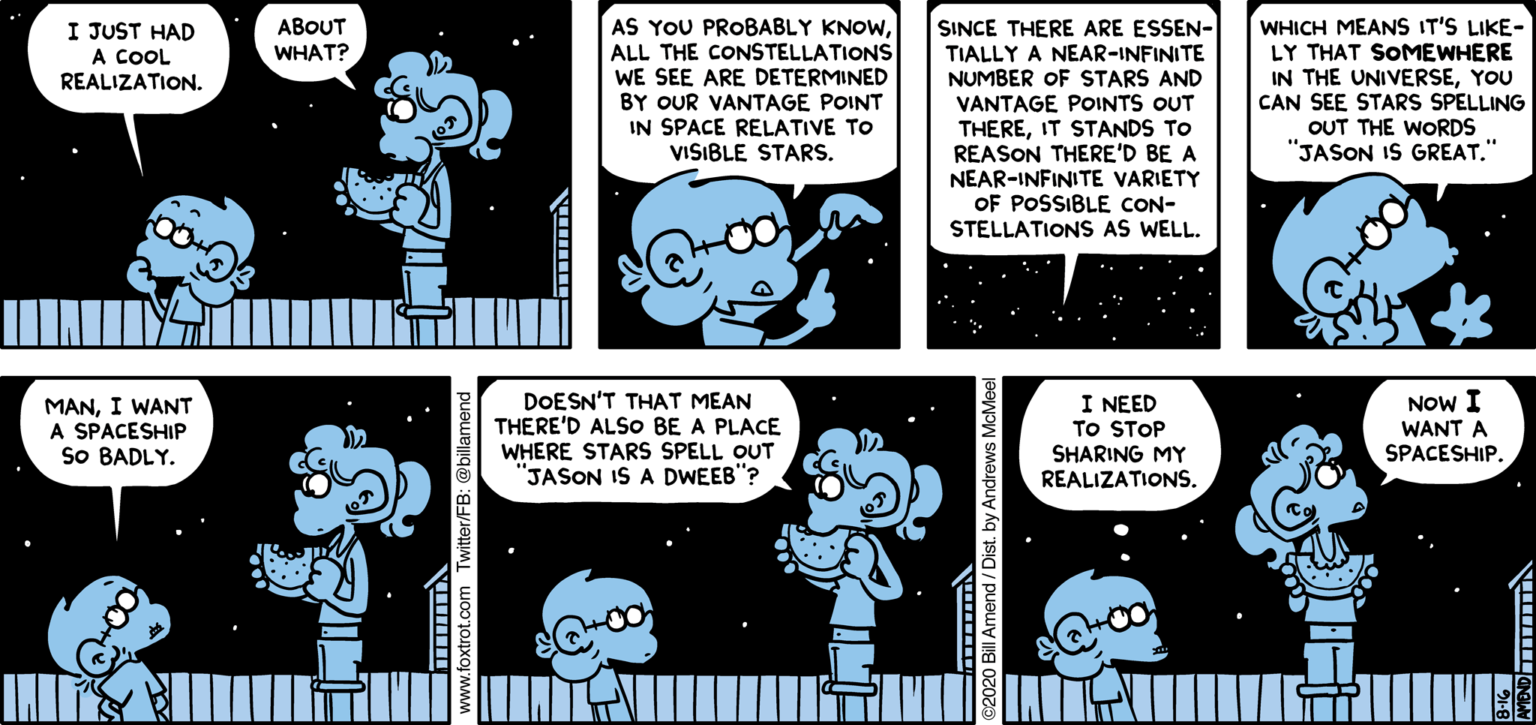 "Constellation Realizations" | Astronomy - Space | FoxTrot Comics by ...