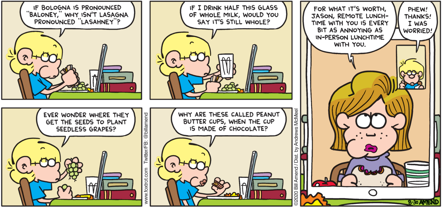 "Remotely Annoying" | School | FoxTrot Comics by Bill Amend