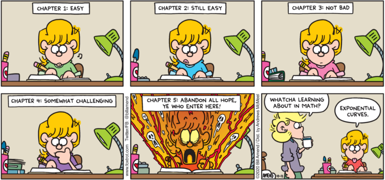 "Growing Pains" | Math Homework | FoxTrot Comics by Bill Amend