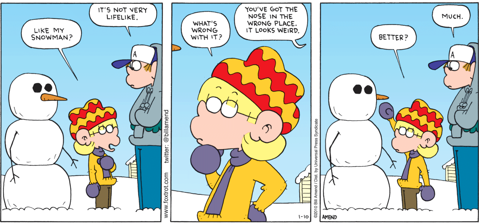 "Snowtoons" | Snow - Winter | FoxTrot Comics by Bill Amend