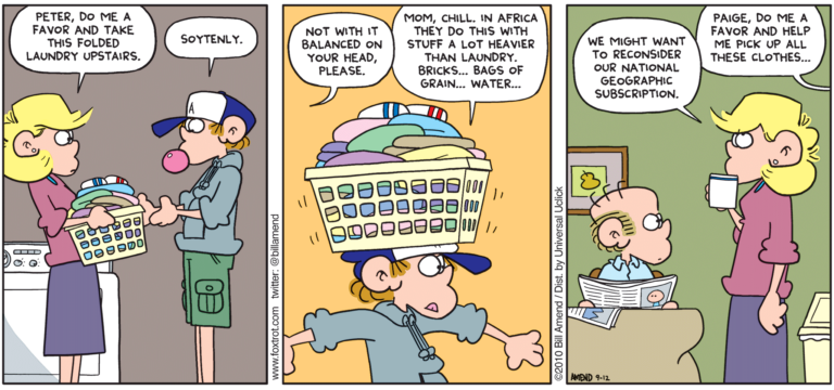 "Unbalanced" | Chores | FoxTrot Comics by Bill Amend