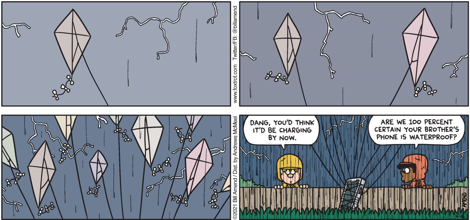 "Ben iFranklins" | Electricity - Phones | FoxTrot Comics by Bill Amend