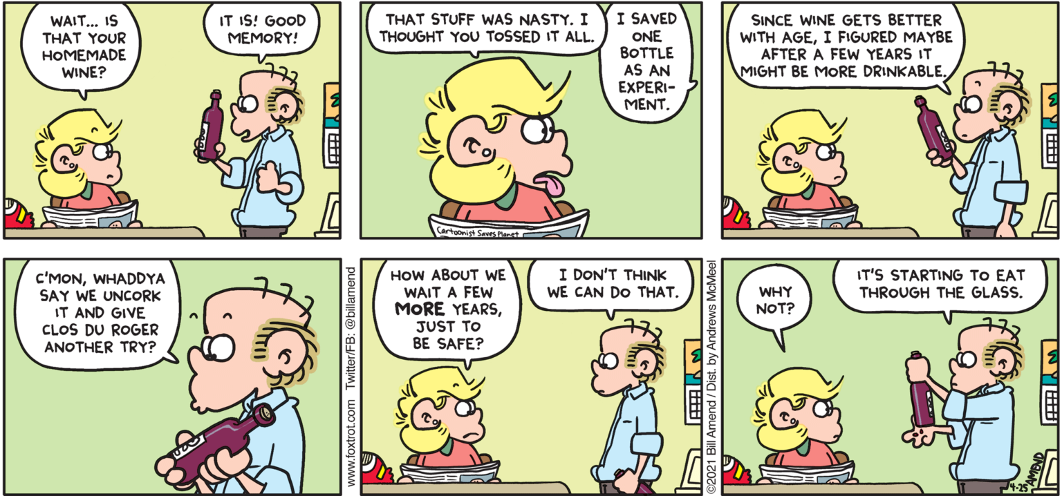 "Acid Redux" | Wine - Winemaking | FoxTrot Comics by Bill Amend