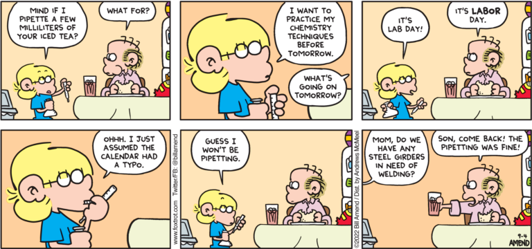"Lab Day" | Labor Day | FoxTrot Comics by Bill Amend