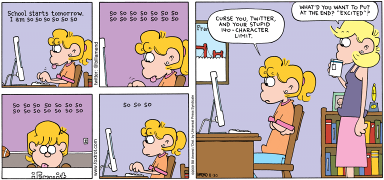 "#BackToSchool" | Back to School - Twitter | FoxTrot Comics by Bill Amend