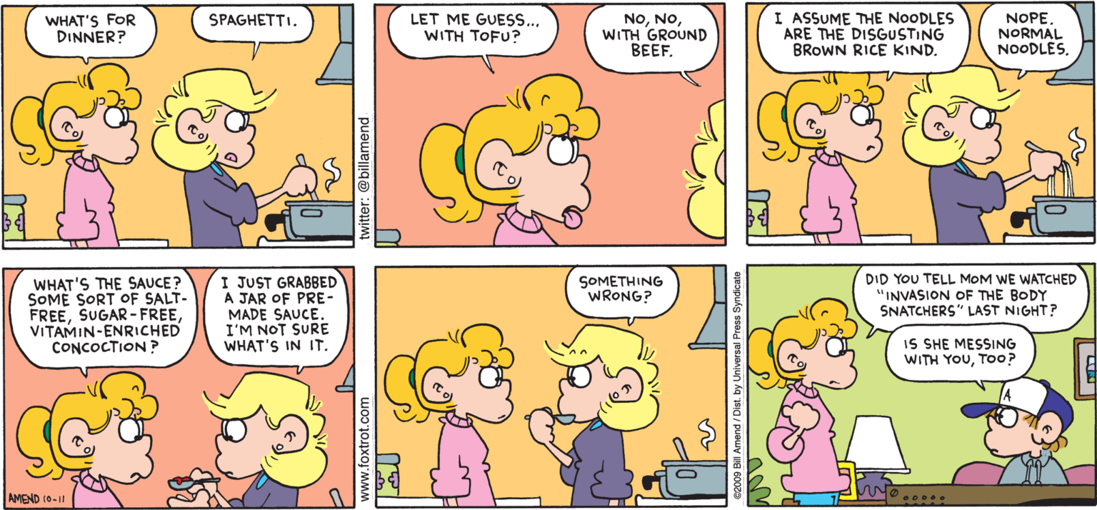 "Pod Mom" | Invasion of the Body Snatchers | FoxTrot Comics by Bill Amend