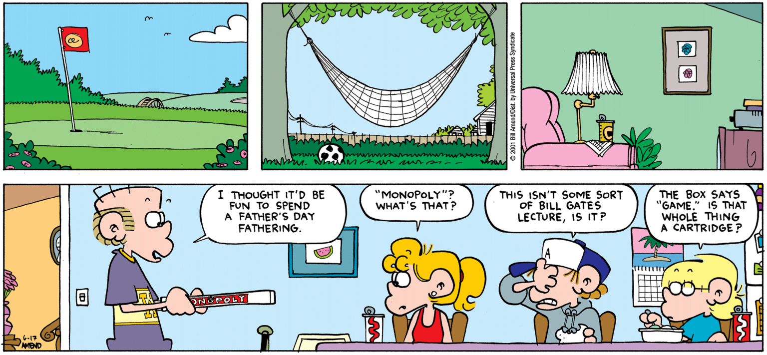 From The Archives Fathers Day Comics Foxtrot Comics By Bill Amend