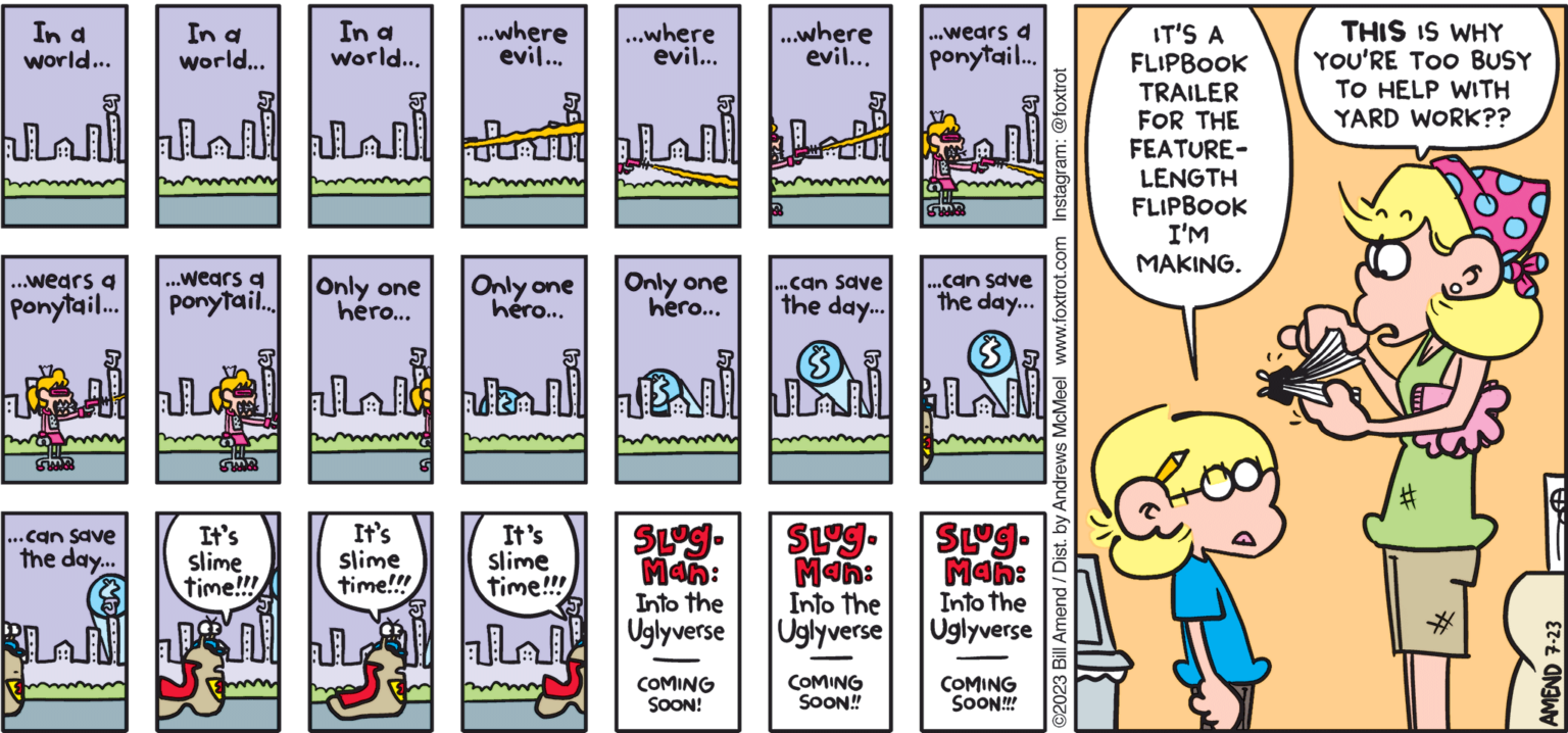 "Slug Trailer" | Slug-Man - Flipbook | FoxTrot Comics by Bill Amend