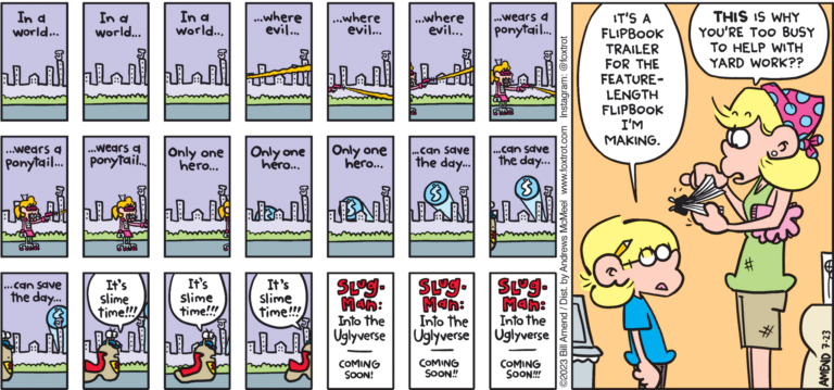 "Slug Trailer" | Slug-Man - Flipbook | FoxTrot Comics by Bill Amend