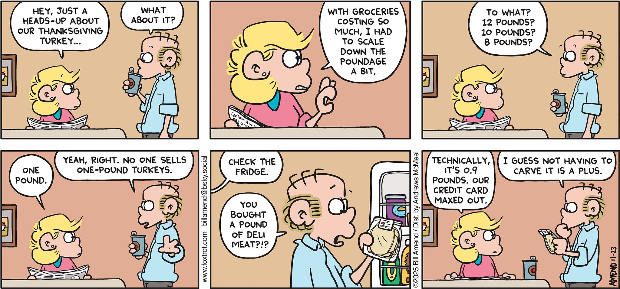 Turkeynomics | FoxTrot Comics by Bill Amend