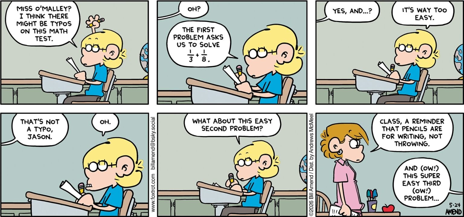 Too Easy | FoxTrot Comics by Bill Amend
